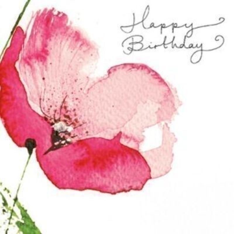 Glitter Poppy Happy Birthday Card by Paper Rose \ Gifts Liverpool ...