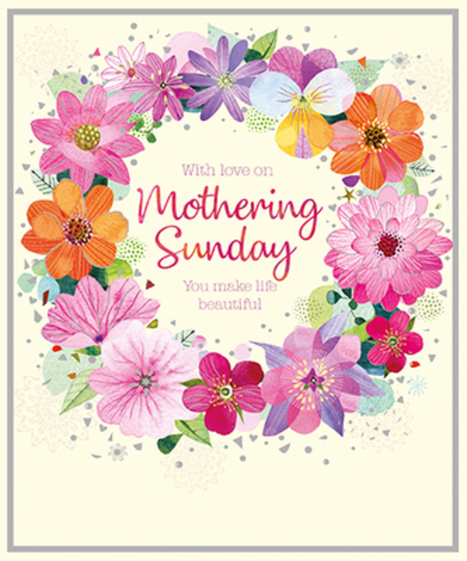 Mothering Sunday Wreath Mothers Day Card by Paper Rose \ Gifts ...